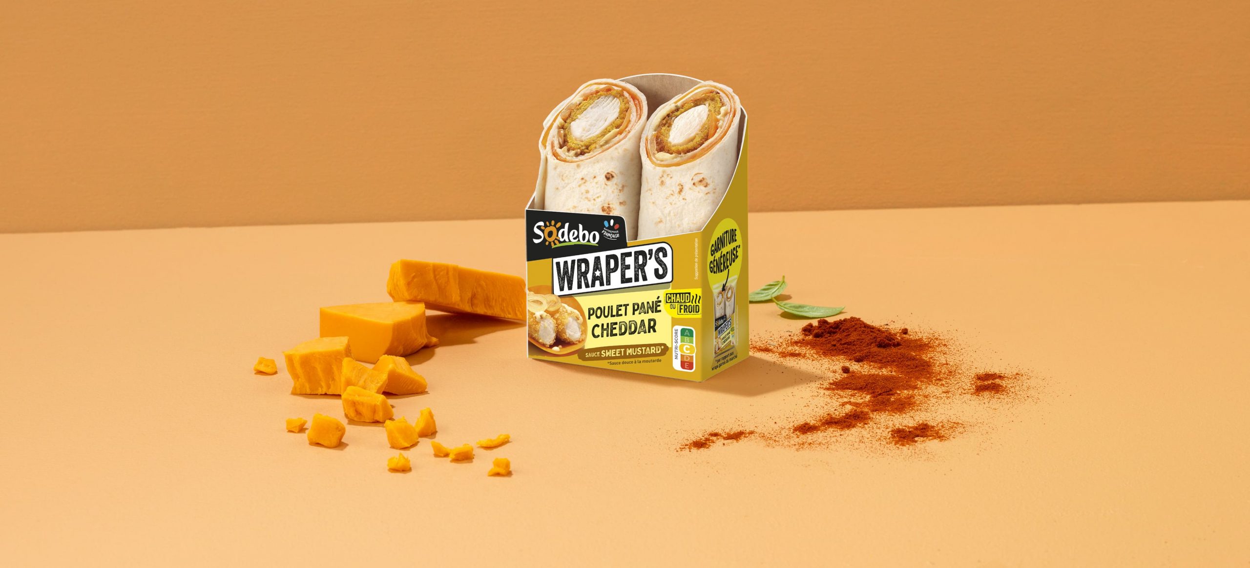 Wraper's Poulet Pané Cheddar au rayon frais | Sodebo