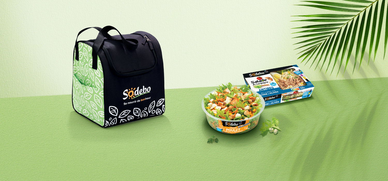 Cet été sur les autoroutes, 2 salades achetées = 1 glacière Sodebo ...