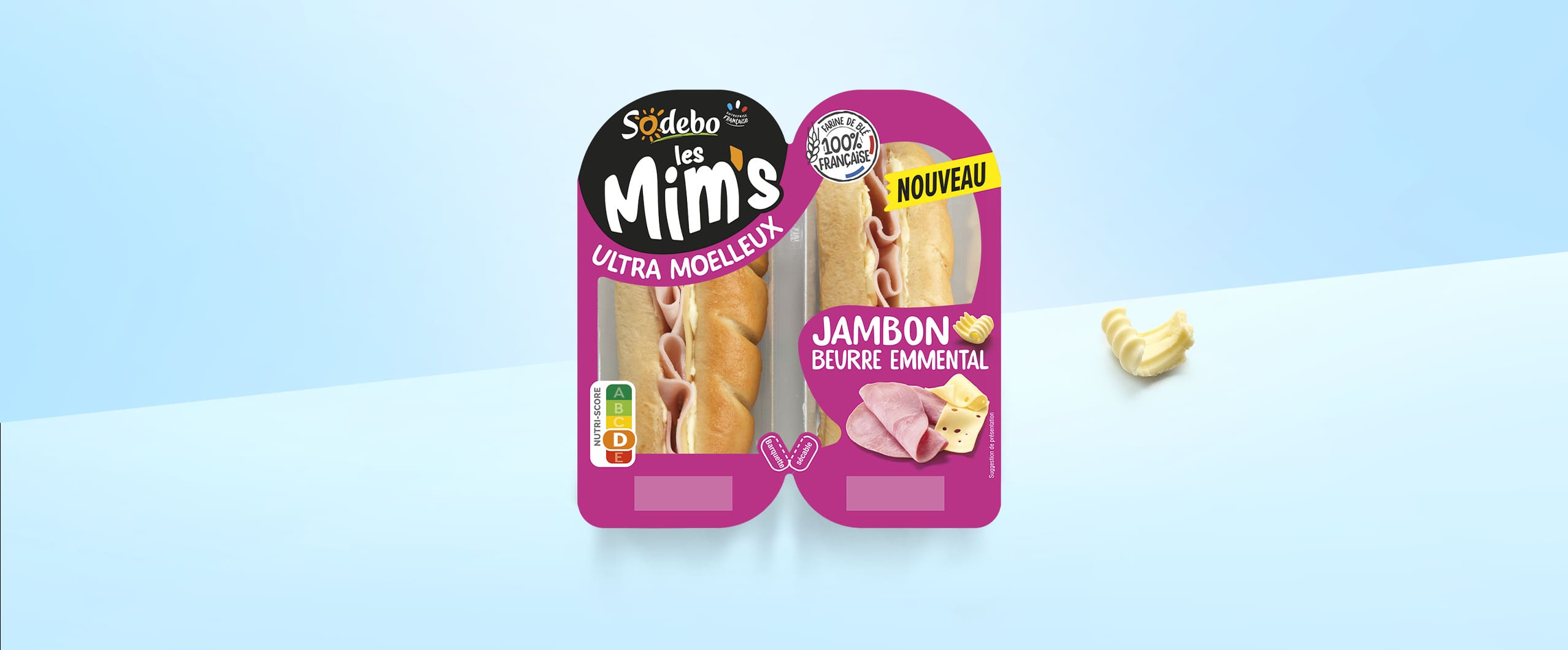 MIM'S JAMBON EMMENTAL au rayon frais | Sodebo